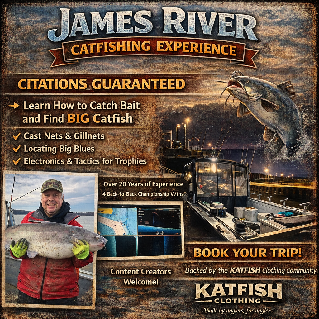 James River Catfishing Experience – Katfish Clothing
